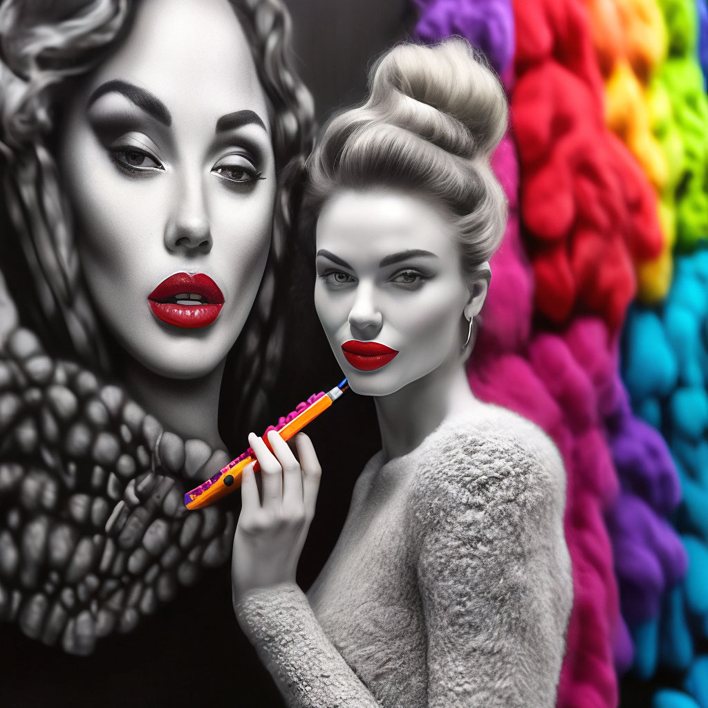 "Drawing with photorealistic colored pencils, Poltergeist, lady ...