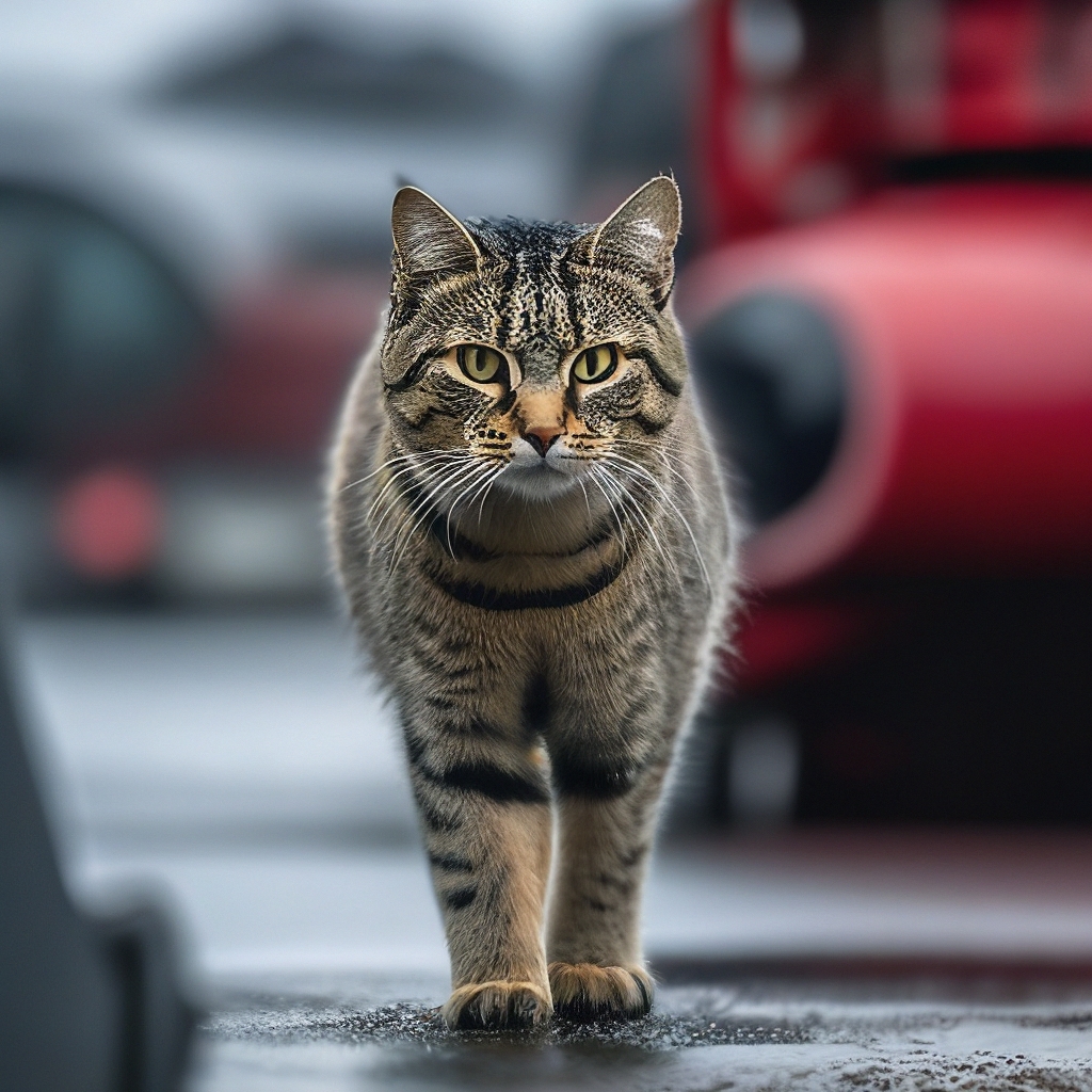 "Nuclear cat" — image created in Shedevrum