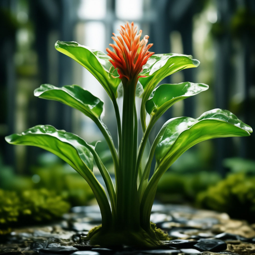 "A spring plant, the leaves are large and long and grow one from the ...