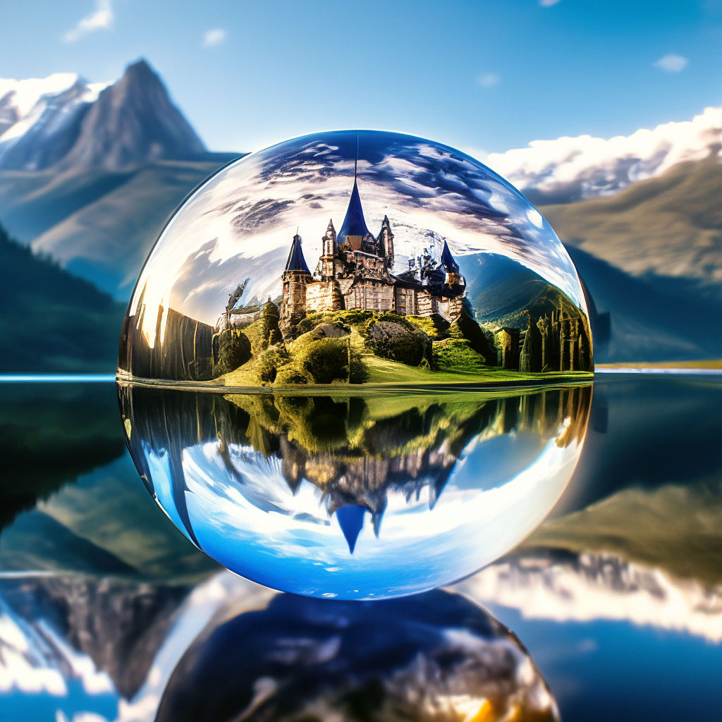"Inside a glass ball is a castle, a drop, a neural network and art ...