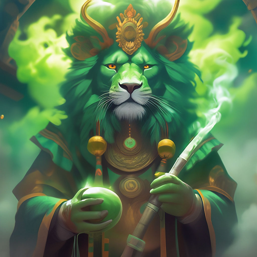 "💚💚💚💚💚💚💚💚💚💚💚💚💚💚💚💚💚💚💚💚💚💚💚💚💚💚💚💚💚💚 Lion shaman, …" — image created in ...