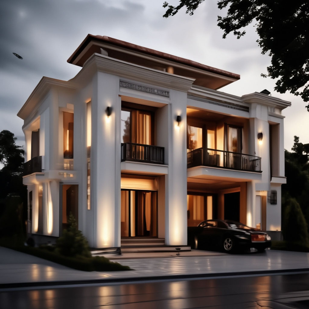 "House 250m2" — image created in Shedevrum