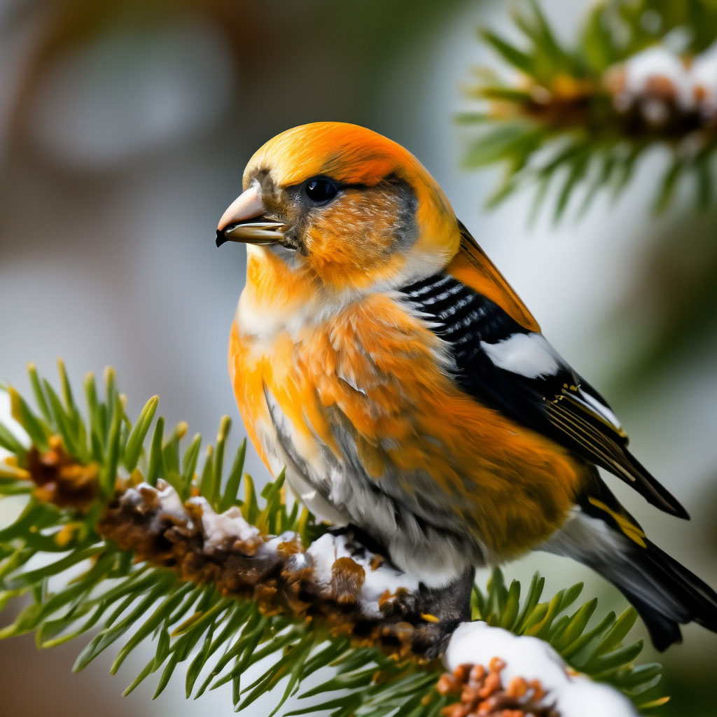 "Crossbills, which live in northern forests on all continents, feed on ...