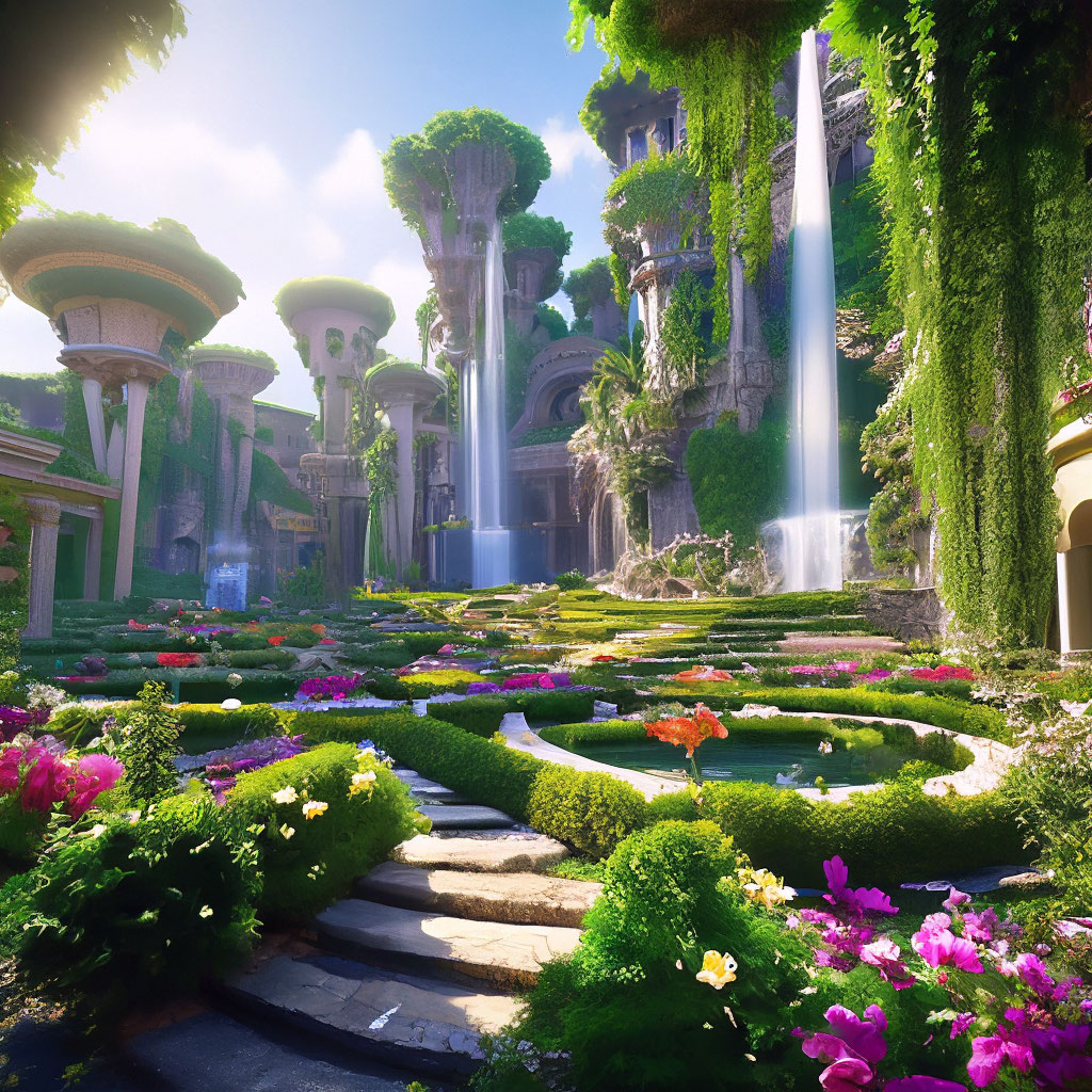 "Hanging gardens of Semiramis,wonder of the world,magic stone,labyrinth ...