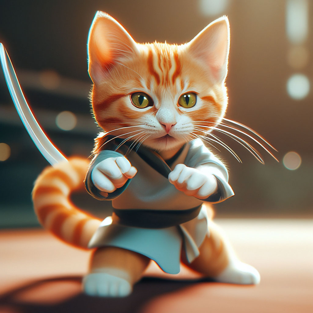 "Ginger ninja cat for a mouse, , beautiful, aesthetically pleasing ...