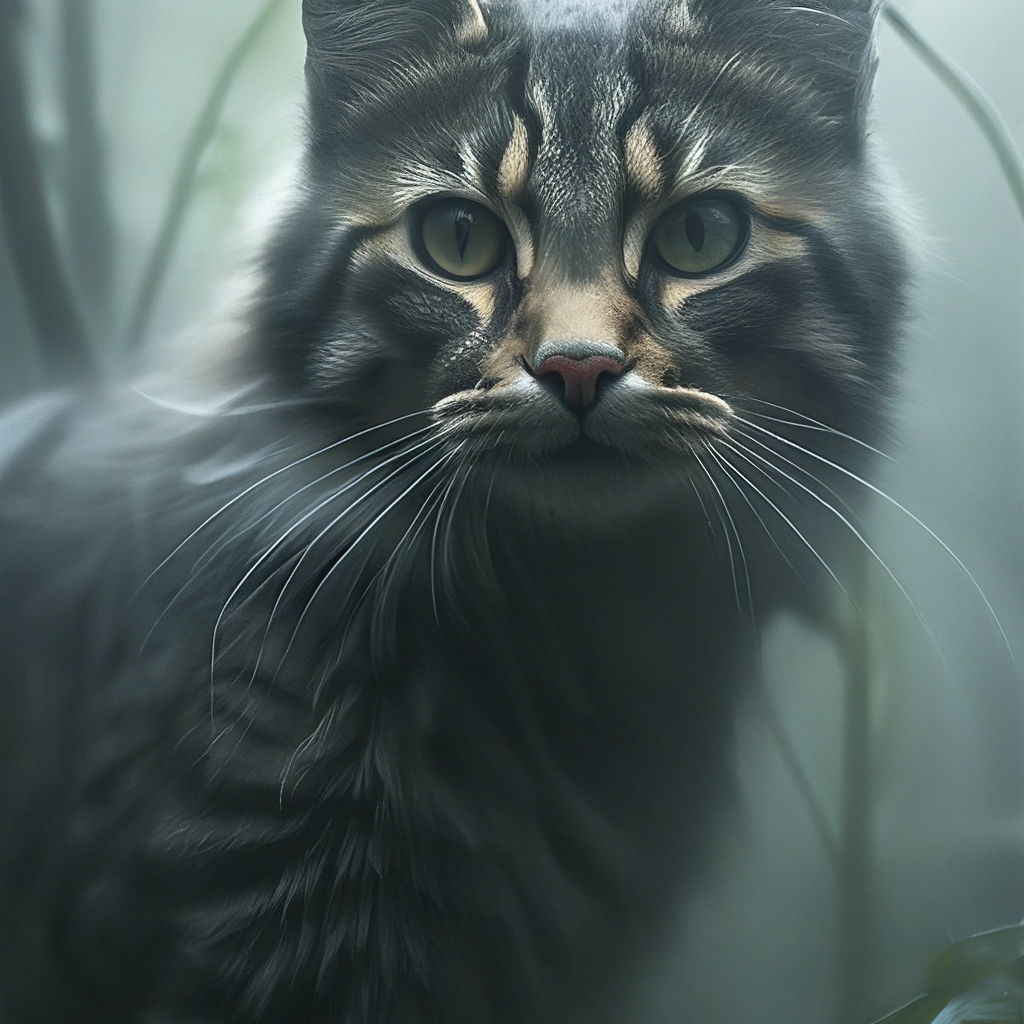 "Cat, hyperrealism" — image created in Shedevrum