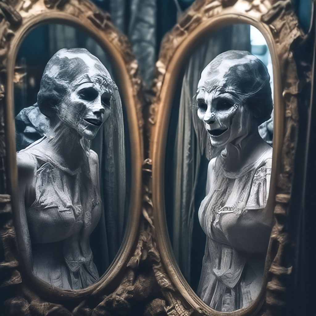 "Hyperrealism, professional photography, horror aesthetics, in the ...