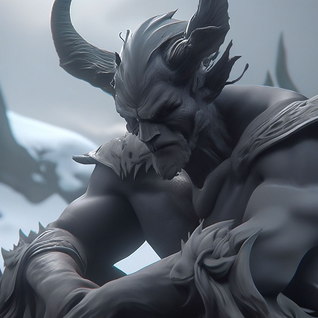 "Sad demon, the spirit of exile" — image created in Shedevrum