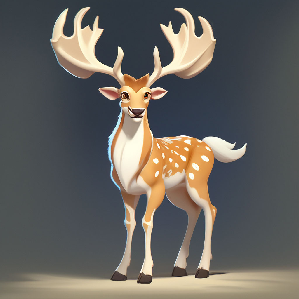 "Animal on 4 legs, furry fallow deer, medieval fighting fallow deer for ...