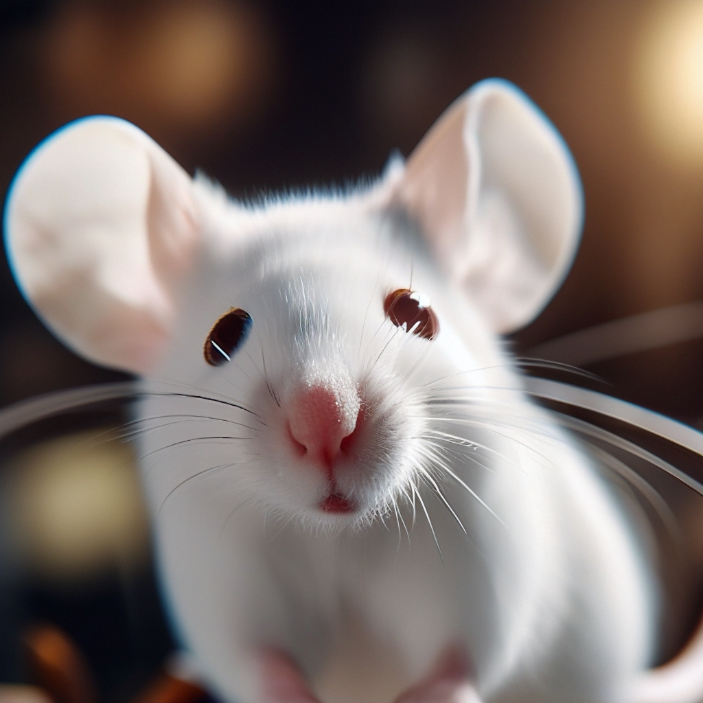 "White mouse, professional photo, 4k, high resolution" — image created ...