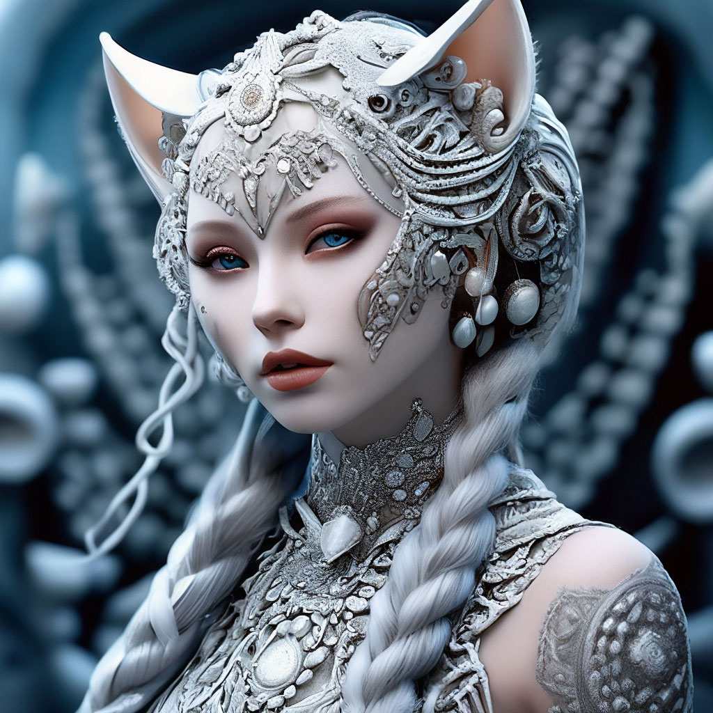 "Mythical siren-Cat, hyperrealistic, 32k, high quality ...