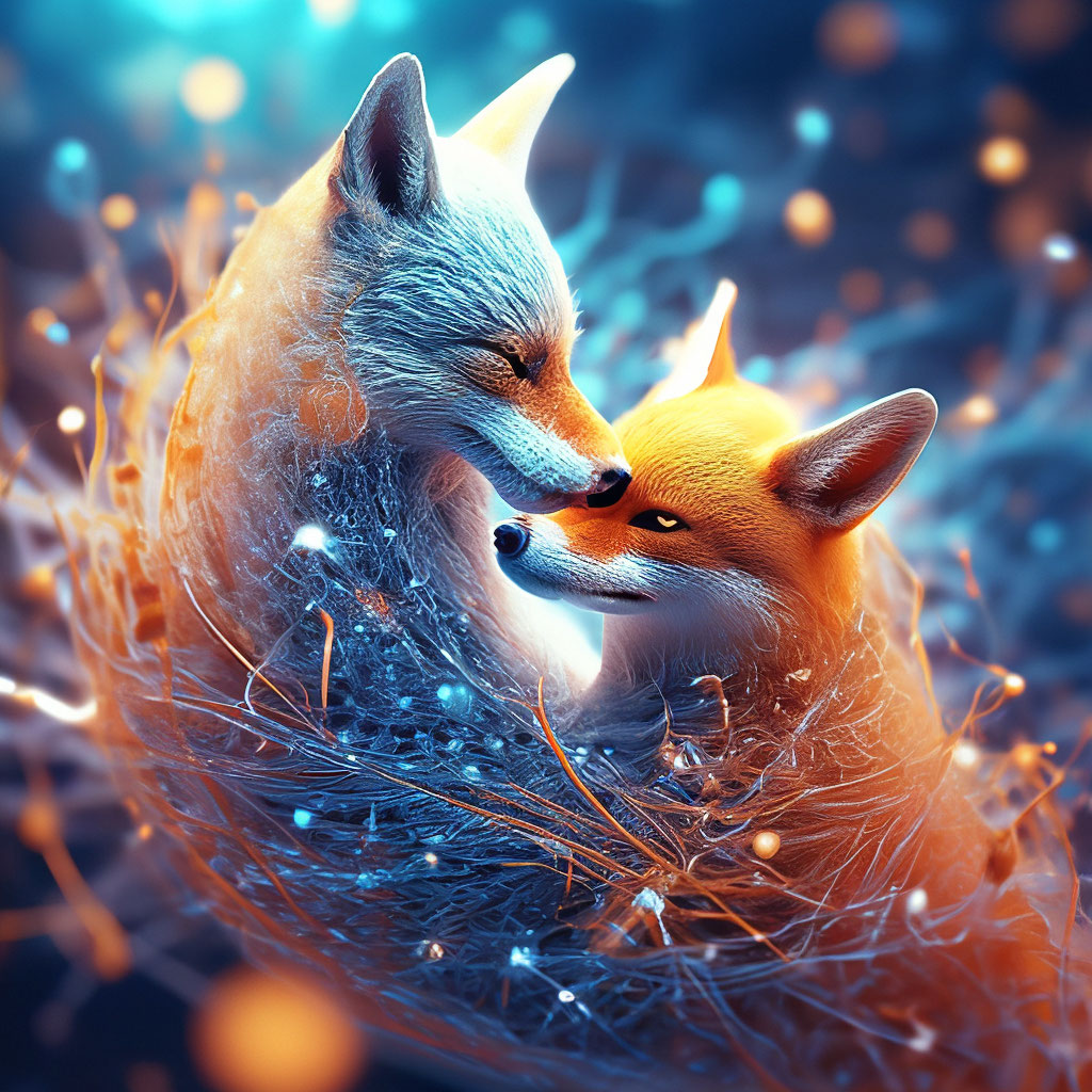 "A gift for @Sly Fox 🦊Foxe. the soul of a dolphin embraces the soul of ...