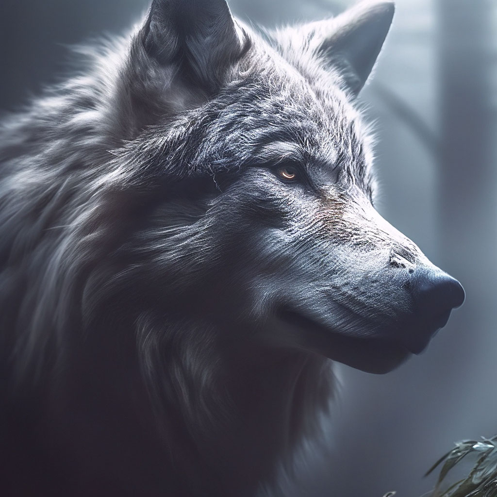 "Hyper wolf" — image created in Shedevrum