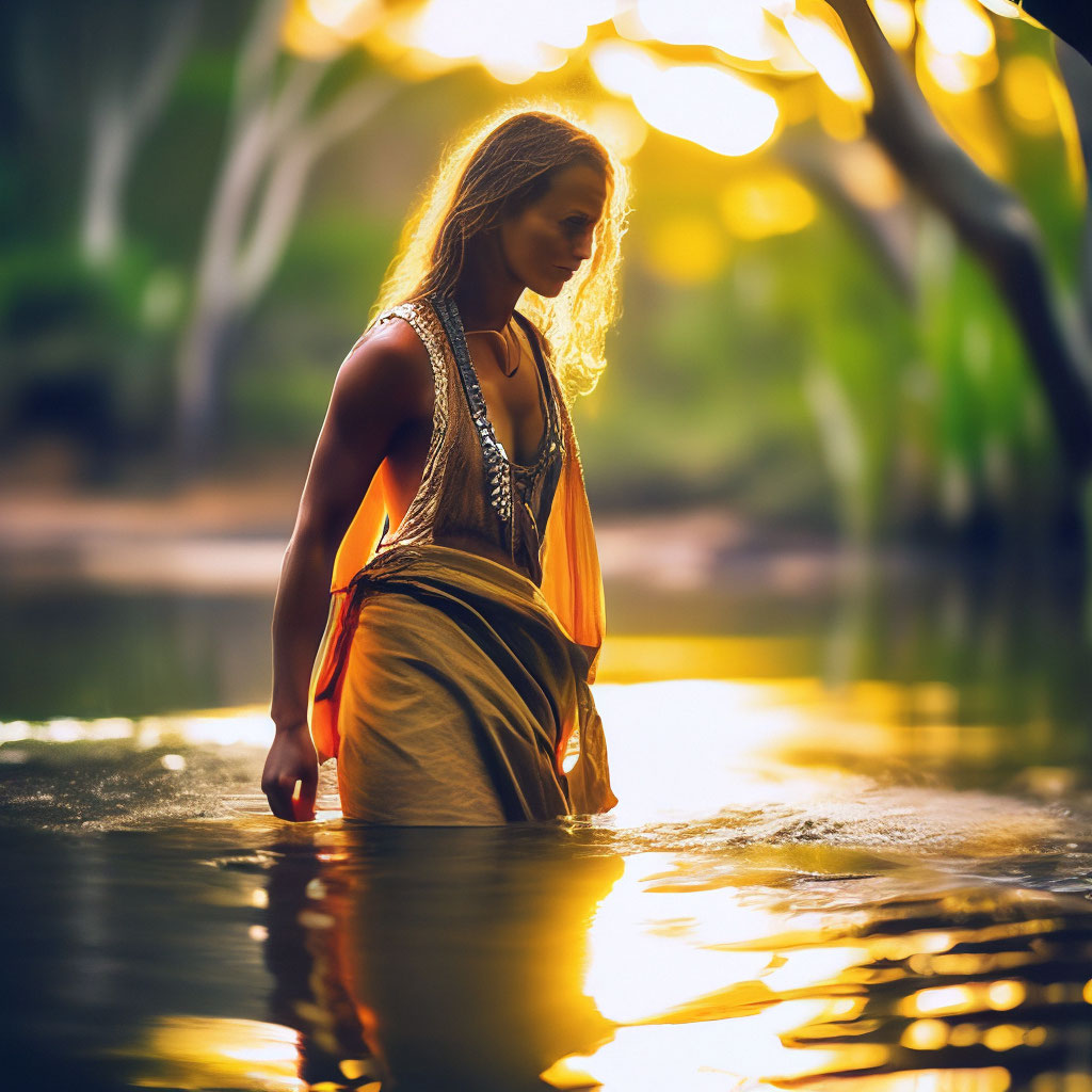 "Australian young woman in the jungle,dressed in a narrow loincloth at ...