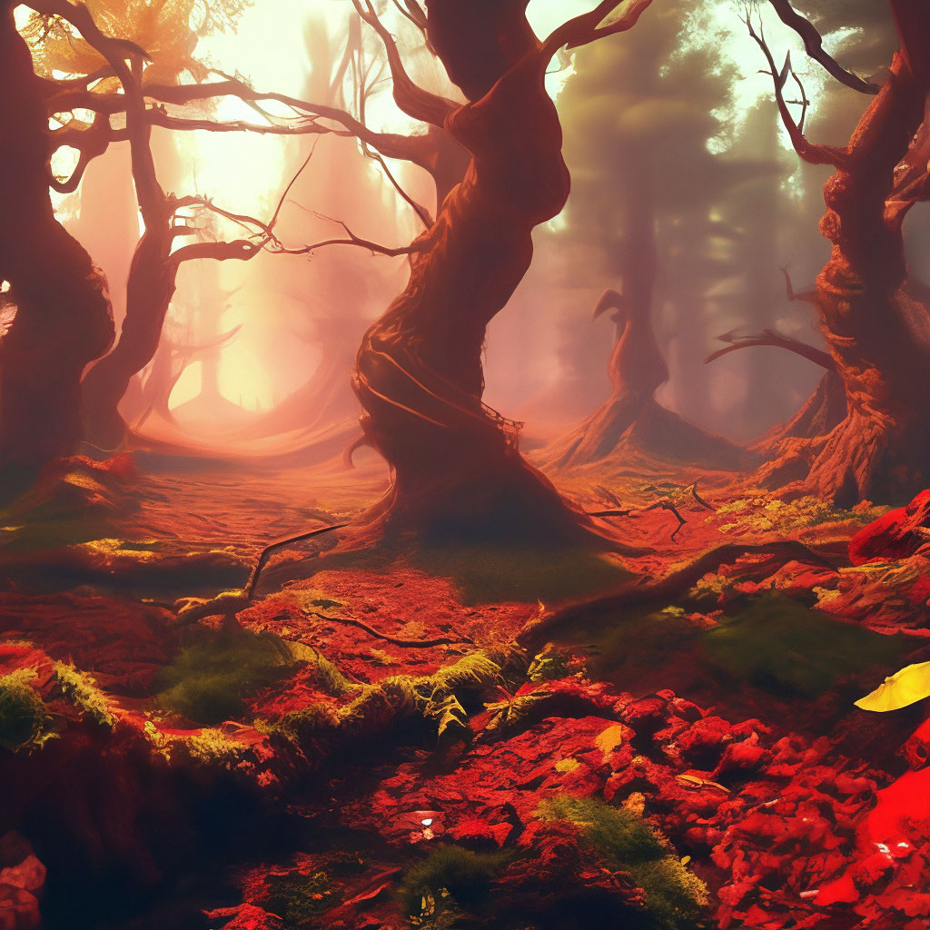 "The stalker series.red forest.trees are disfigured by radiation,trees ...
