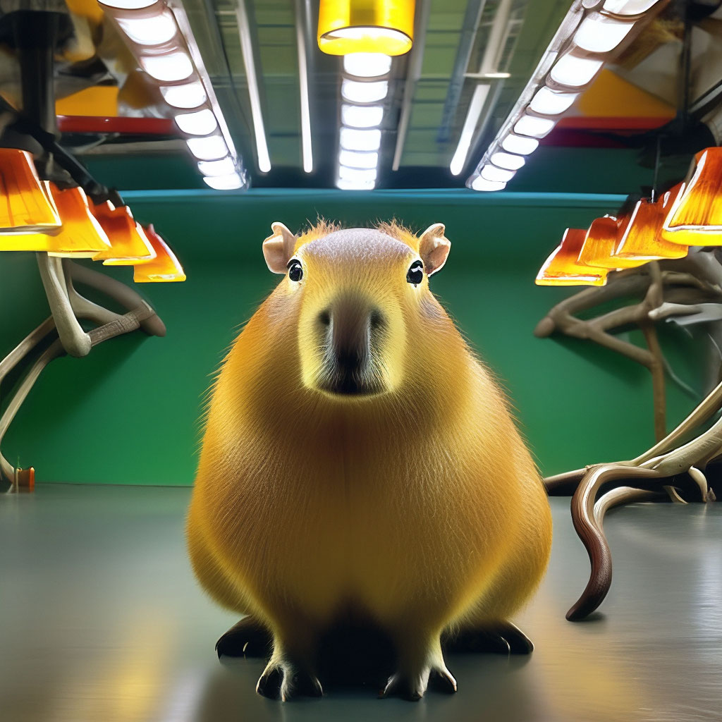 "Gigachad sigma capybara" — image created in Shedevrum