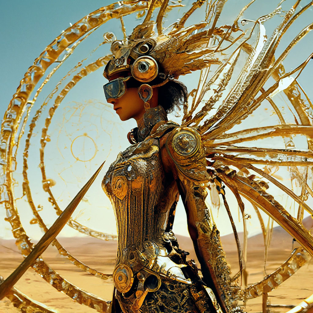 "128h, UHD desert, steampunk female silhouette,steampunk creature,horor ...
