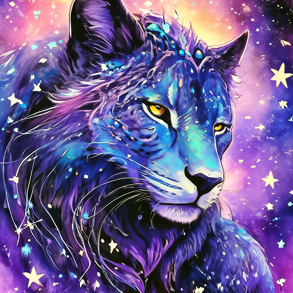 "My sweet and tender beast ink drawing, vector graphics, color magic ...