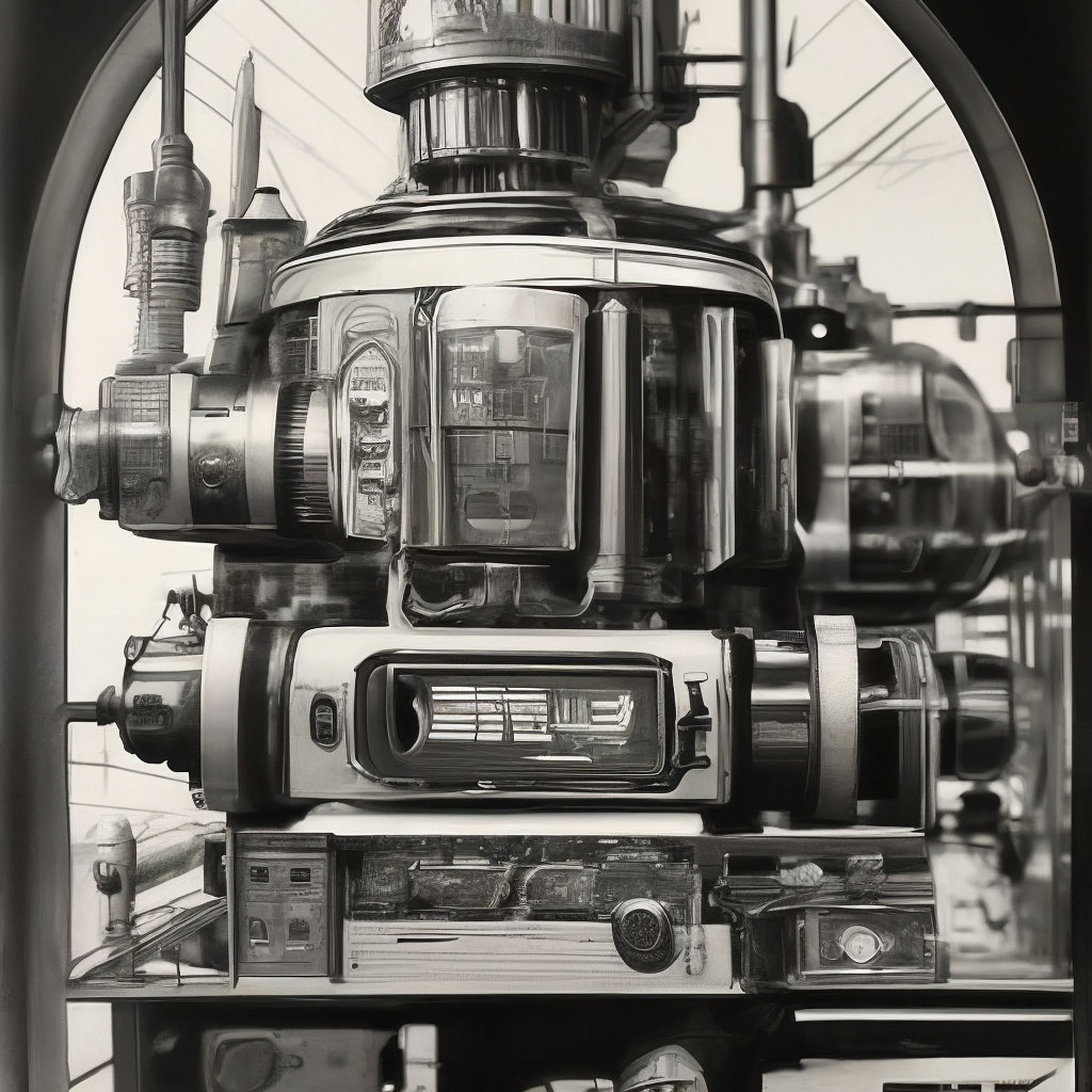 "A real drawing of a working time machine" — image created in Shedevrum