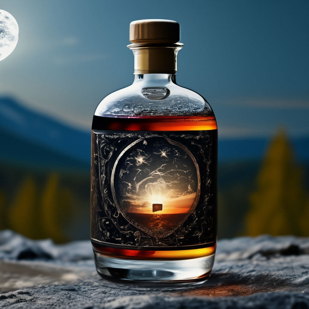 "The real moonshine" — image created in Shedevrum