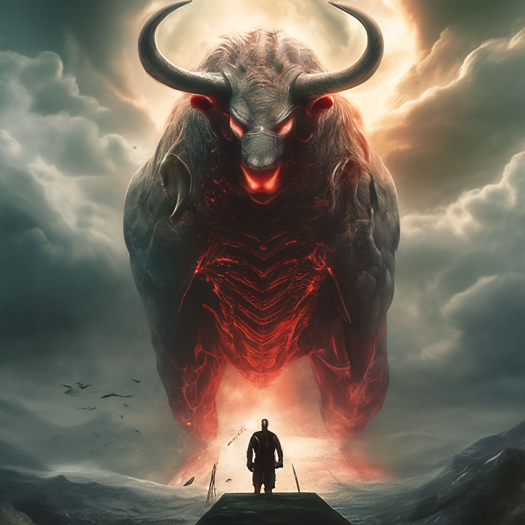"The sign of the beast" — image created in Shedevrum