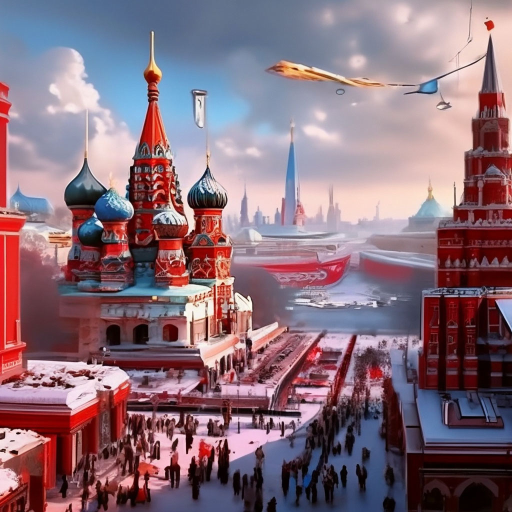 "Red square moscow in 2723, moscow of the future, technologies of the ...