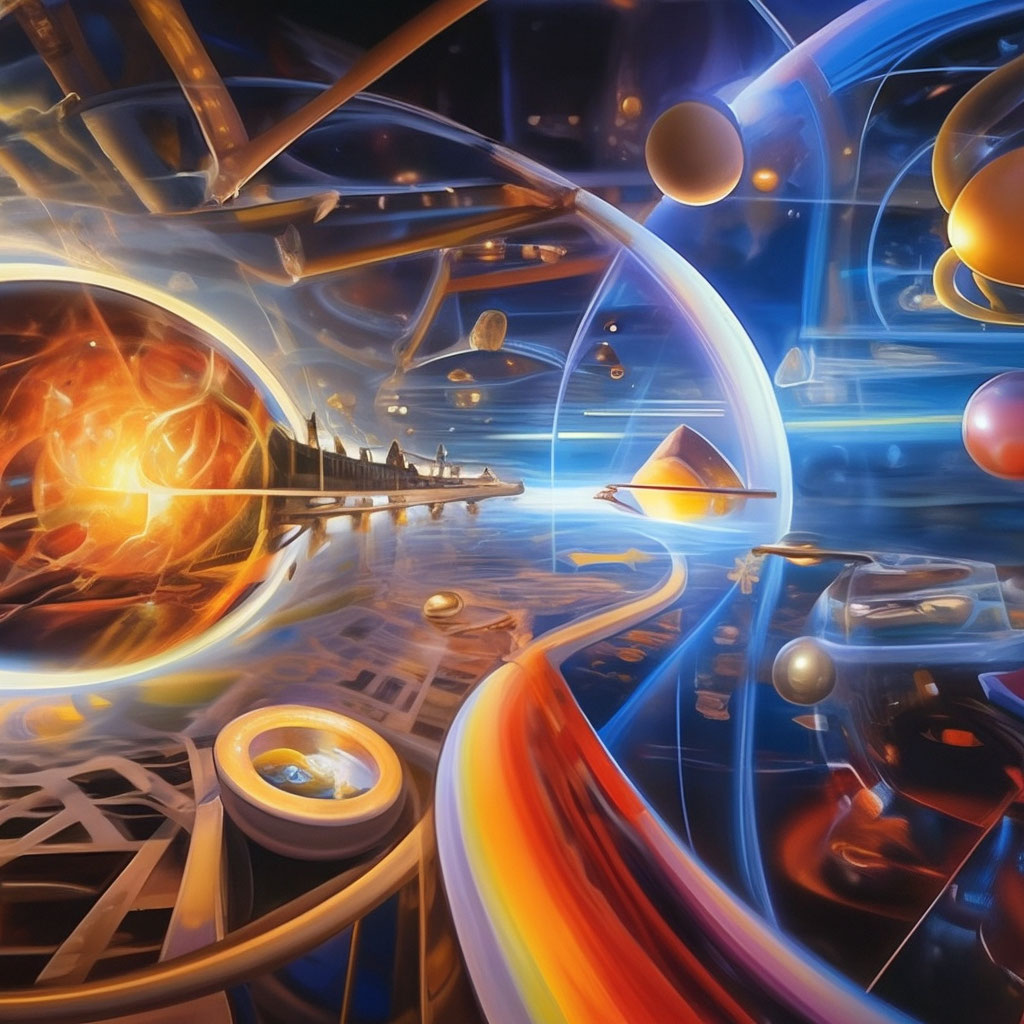 "Quantum physics, space from the outside turns back time, drawing the ...