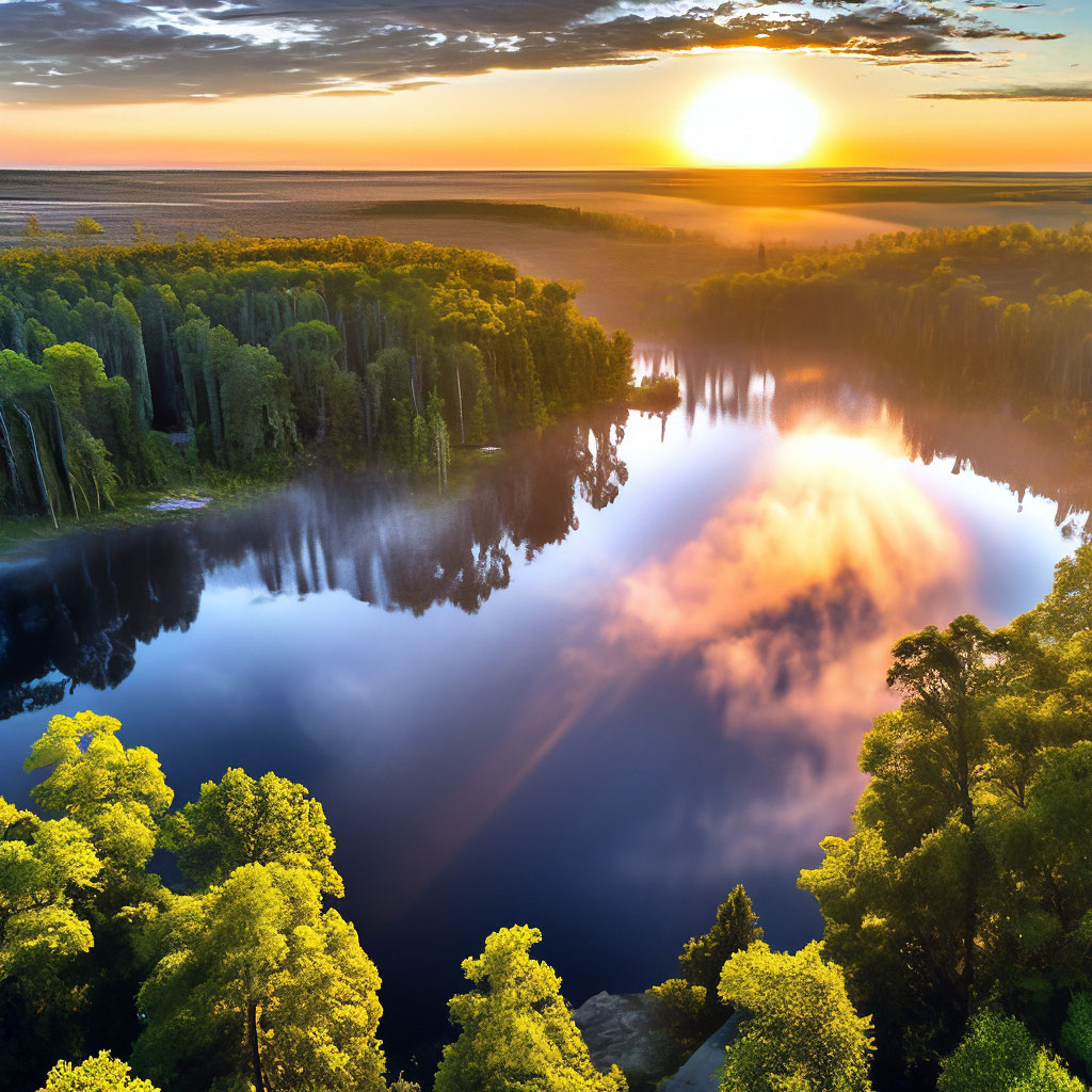 "The lake💙 transparent lake in the forest, an island with a powerful ...