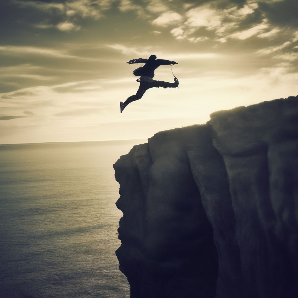 "Running to jump off a cliff, here I was and now I'm gone" — image ...