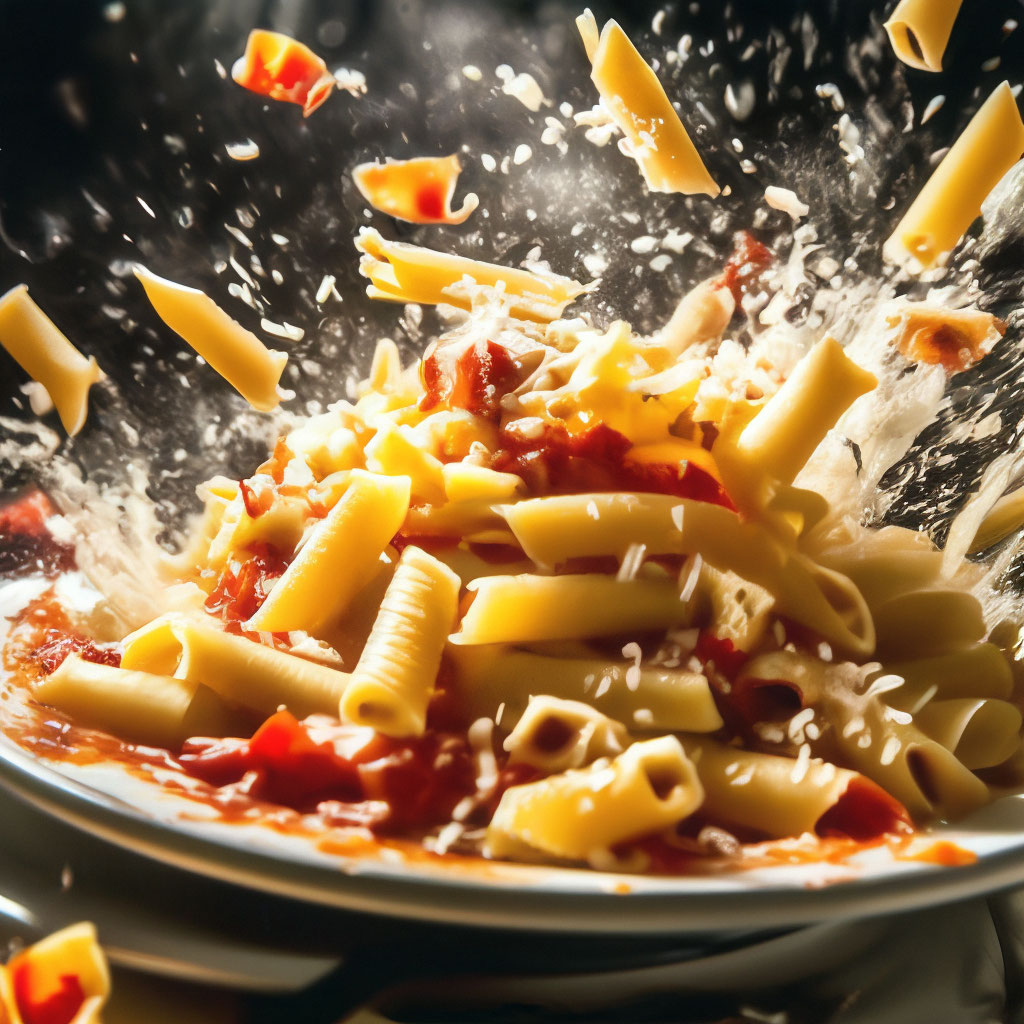 "Nuclear explosion in a plate of pasta, everything is flying around the ...