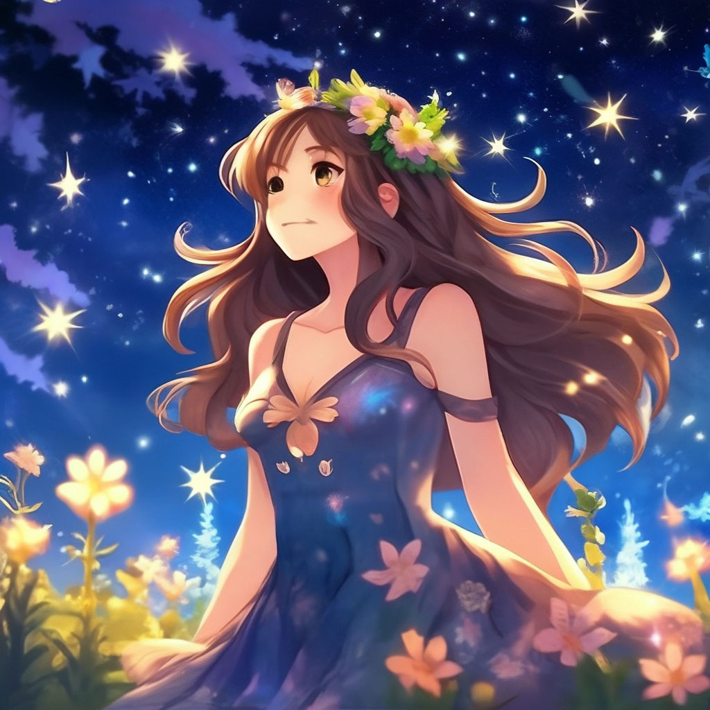 "Cute furry wolf, long straight brown hair, beautiful short shimmering ...