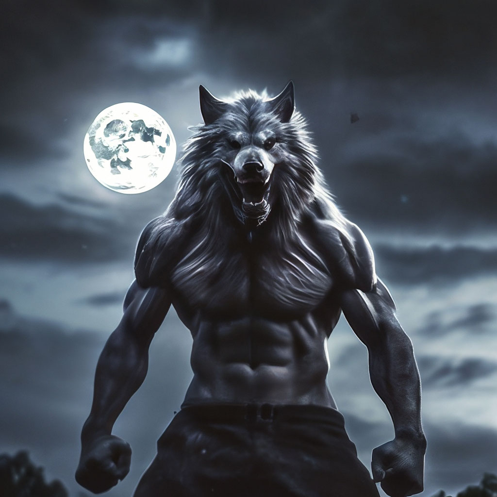 Werewolf Transformation Full Moon Night Horror Beautiful
