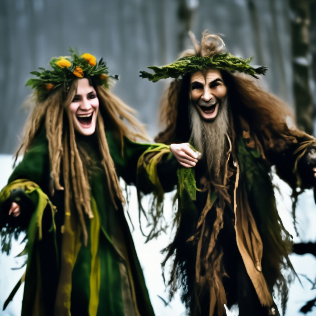 "Kikimora Bolotnaya and leshy dance and rejoice in the new year ...