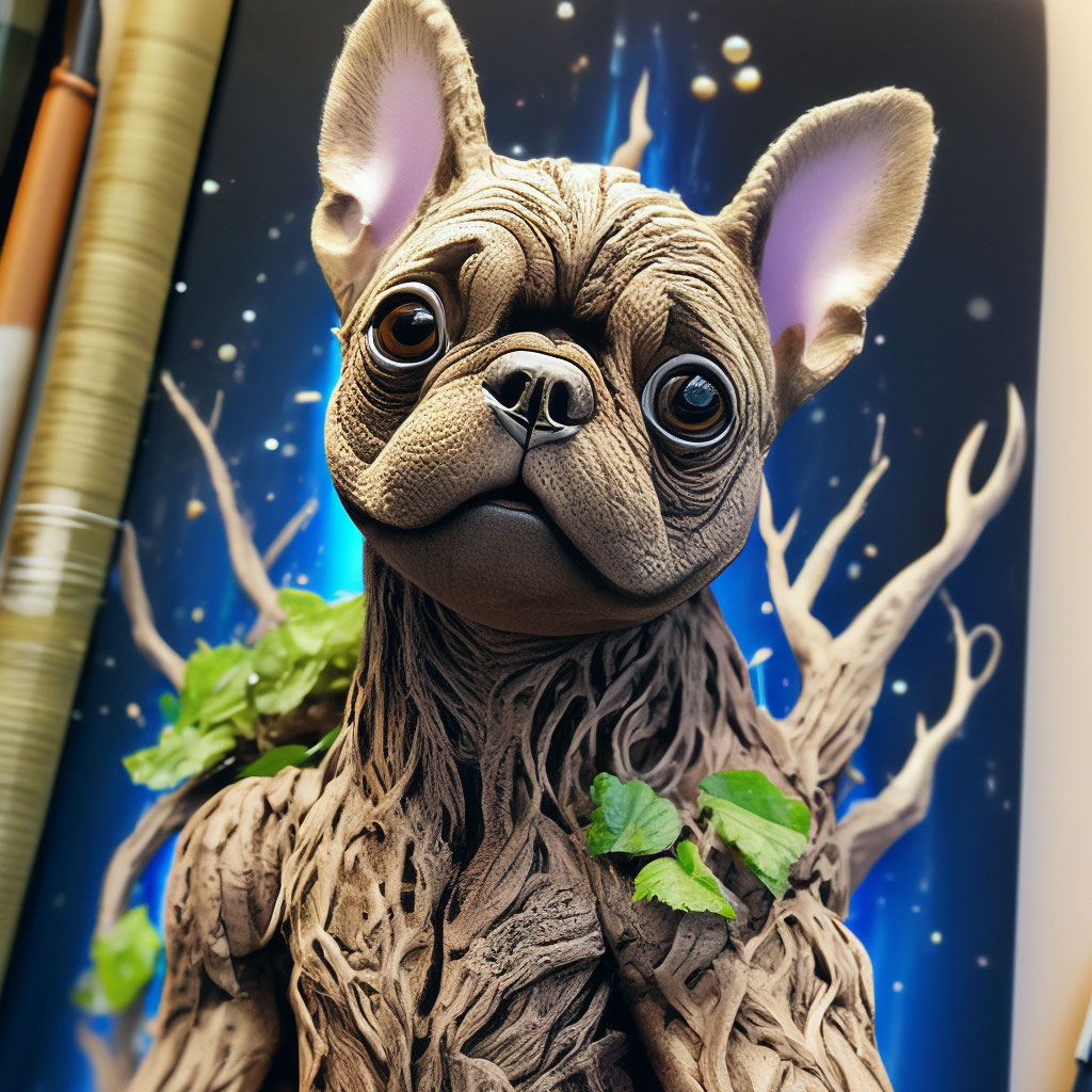 "French bulldog-Groot, Guardians of the galaxy, Groot, French bulldog ...