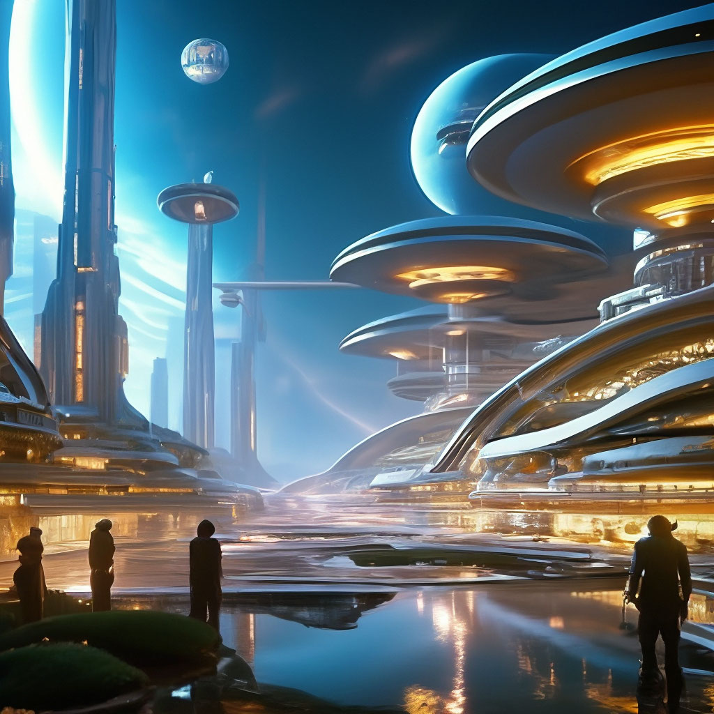"Distant space civilizations" — image created in Shedevrum