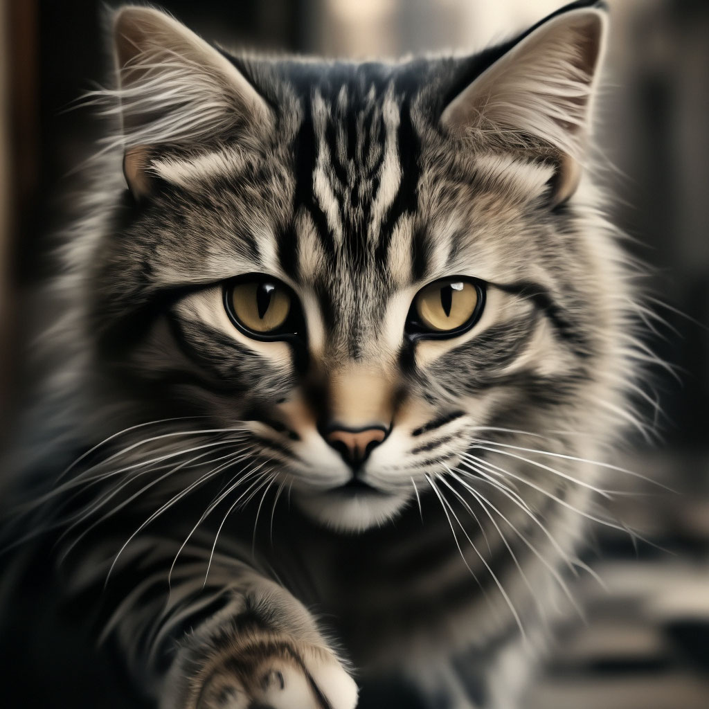 "The cat is a brawler" — image created in Shedevrum