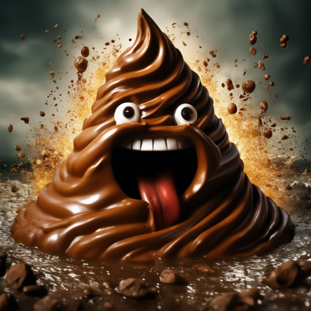 "Poop screams" — image created in Shedevrum