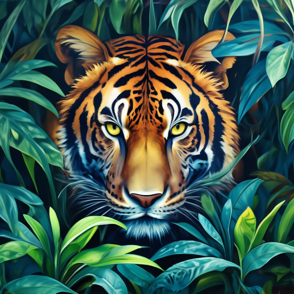 "A night in the jungle. From different sides, the eyes of predators ...