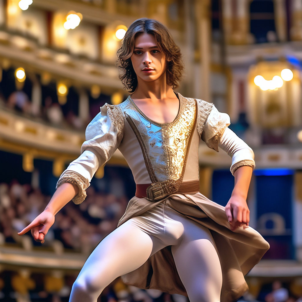 "Young man 25, general plan, brown-haired, big eyes, Romeo dancing in ...