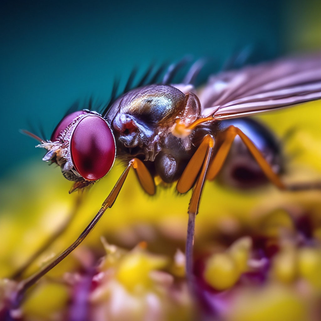 "Flea macro photography" — image created in Shedevrum