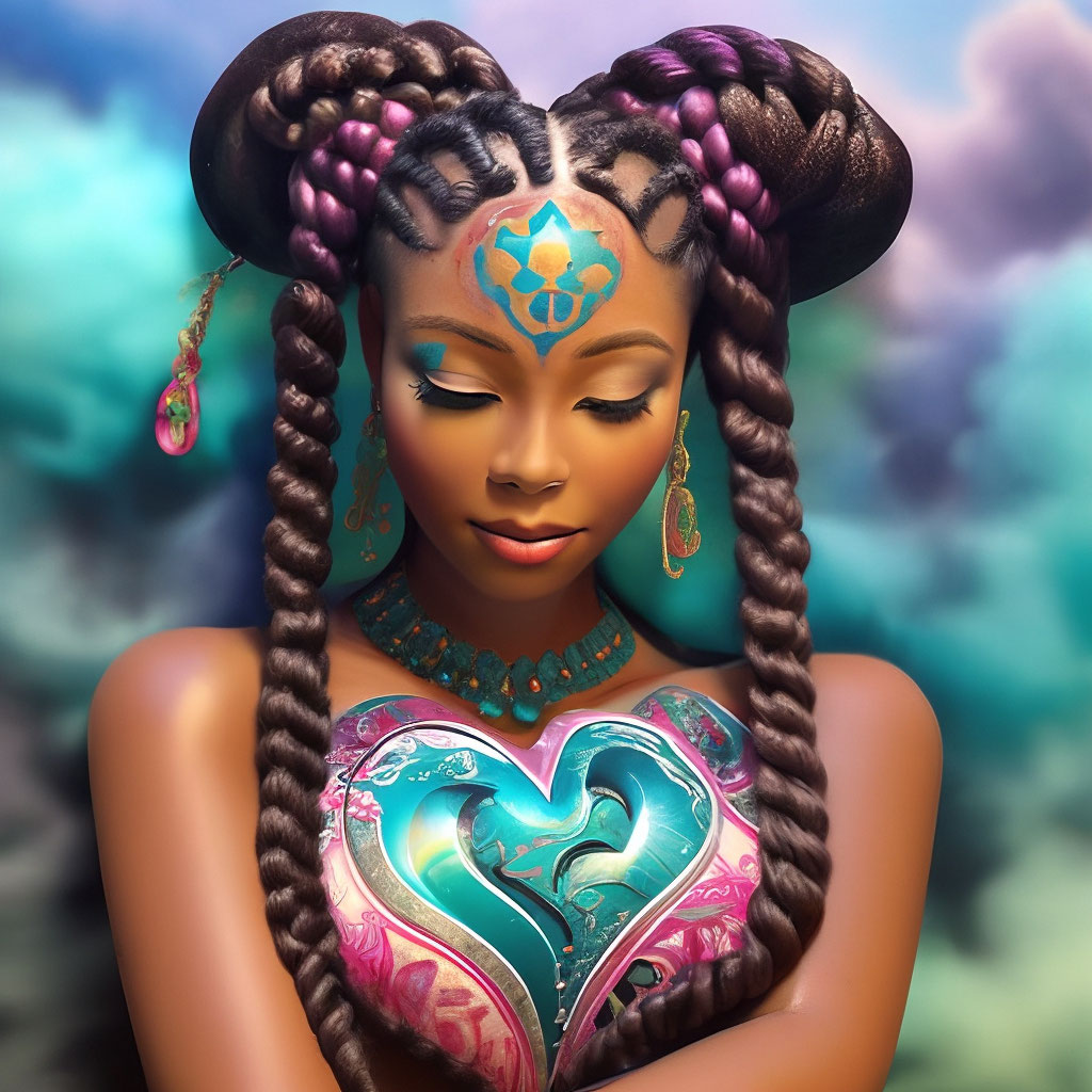 "💗 superrealism, hyperdetalization beautiful beautiful African heart ...