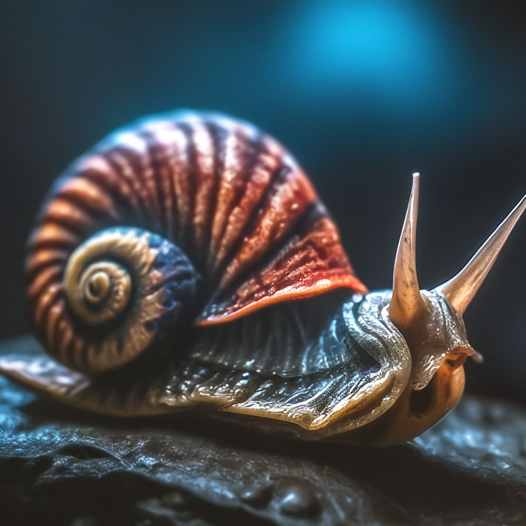 "Creep infernal hell snail, sticker on a dark background, horror, mouth ...