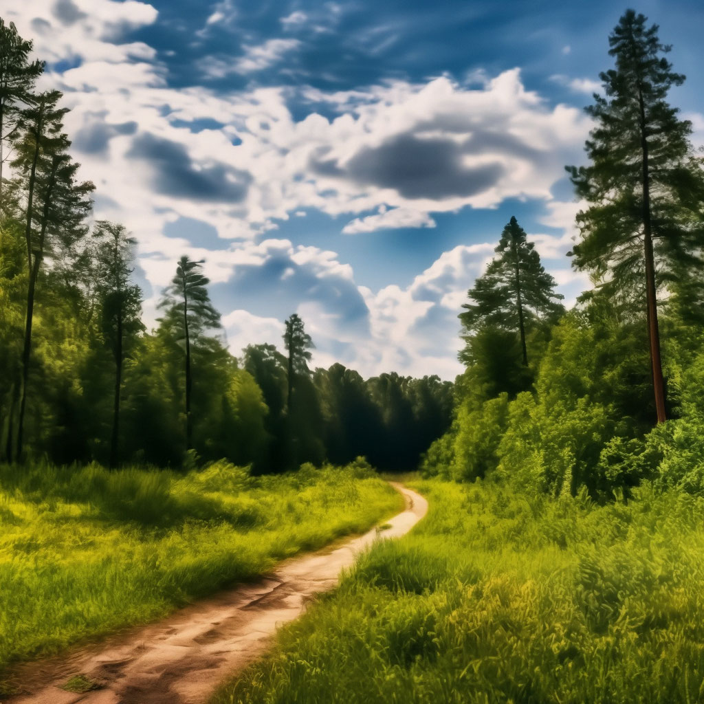 "Landscape, forest, noon. ...professional photography, HDR, maximum ...