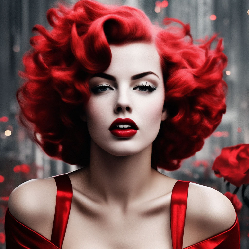 "Red Marilyn" — image created in Shedevrum