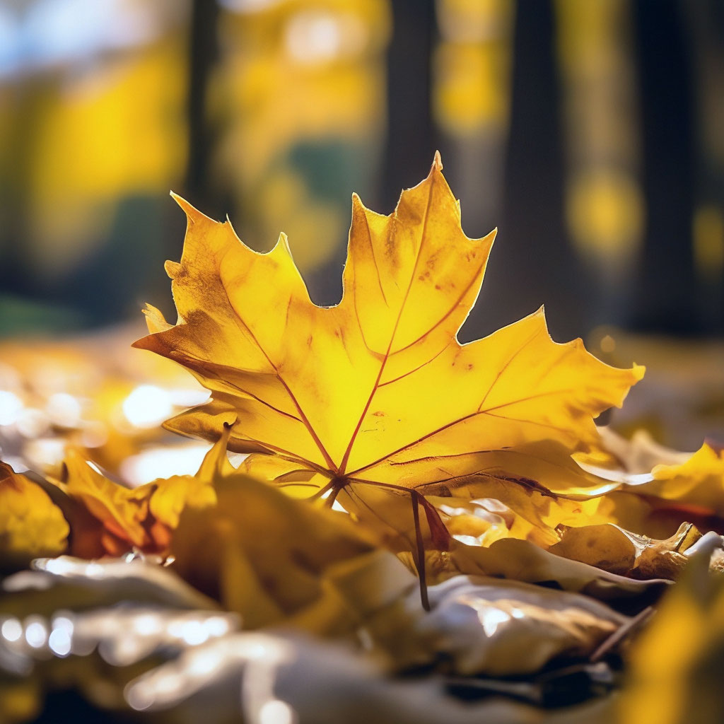 "🍁 🍁 🍁 a maple leaf falls from a maple tree, yellow maple leaves fall ...
