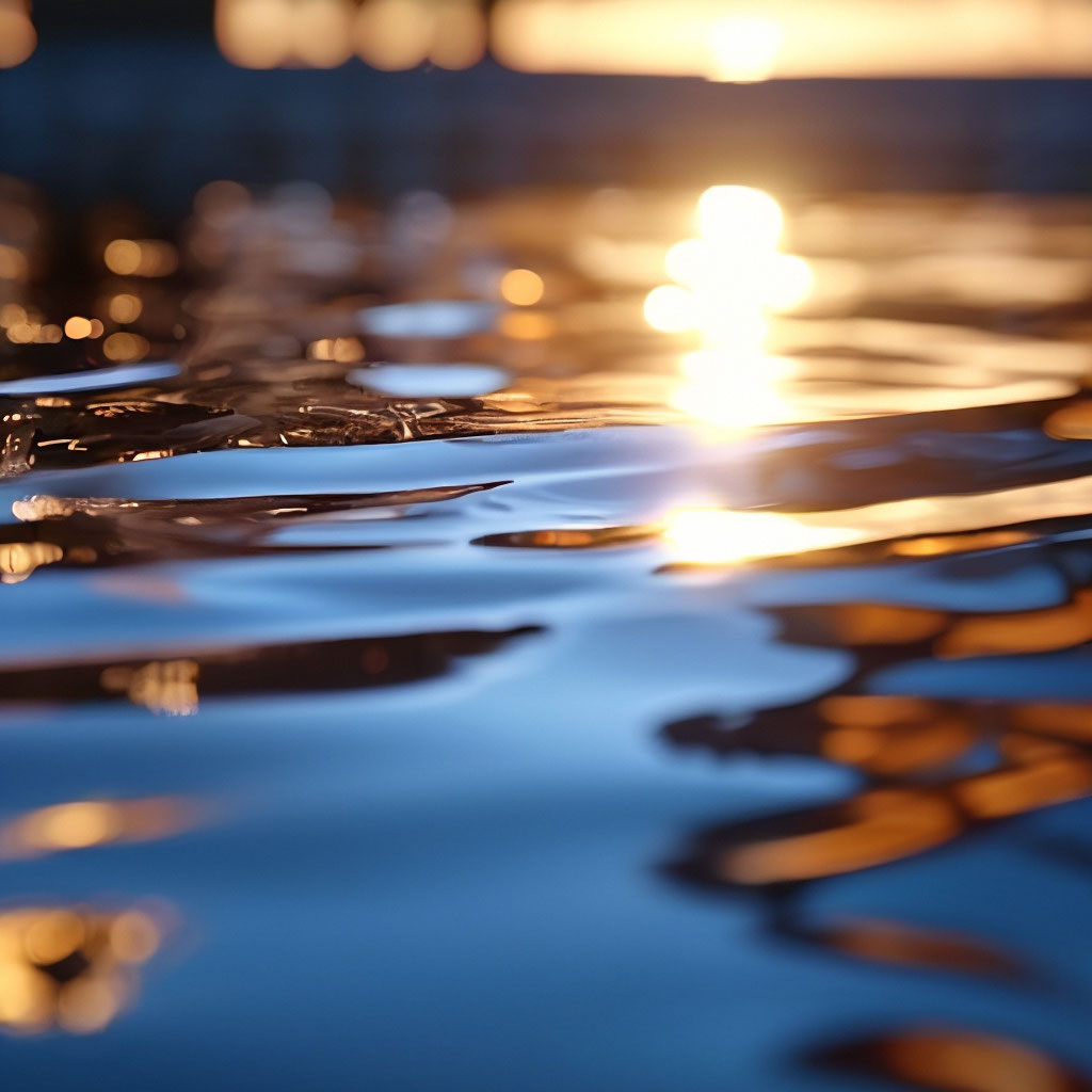 "Realistic reflection of light on water, 4k, high resolution, beautiful ...