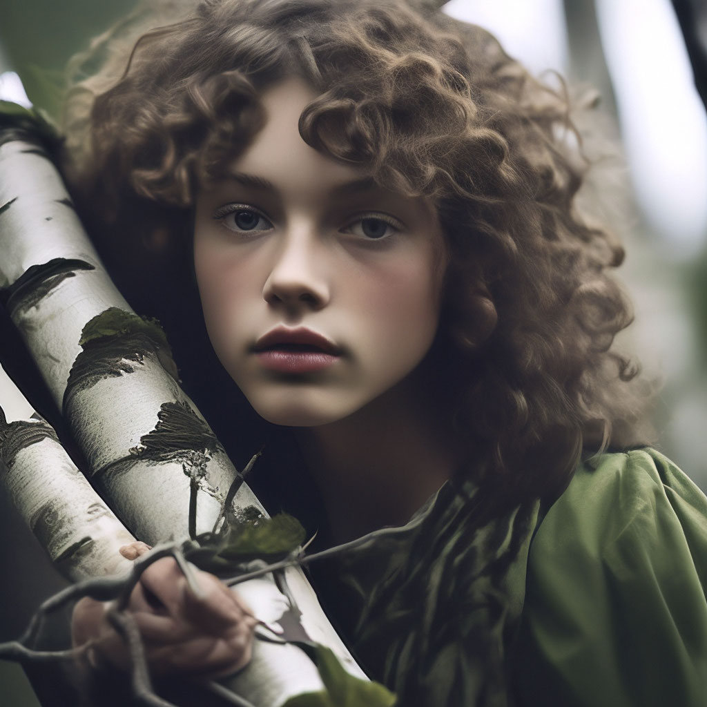 "Head over heels in love, Indecently young, Climbing a birch tree, A ...