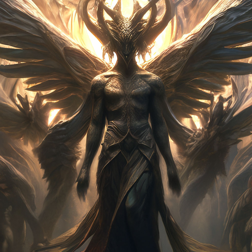 "A formation of Demons with wings . aesthetically pleasing, beautiful ...