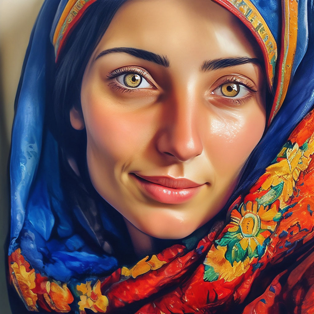 "Armenian lady Detailed drawing, watercolor, hyperrealism ...