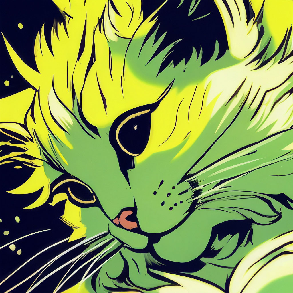 "Cute cat lime" — image created in Shedevrum